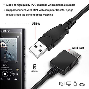 LiliBin MP3 Player Charger Cable Compatible with Sony Walkman NWZ MP3, Charging Cord for A Series, S Series, E Series, X Series, Z Series, Sony NWE394/B Walkman MP3 Player Power Cable(5FT)