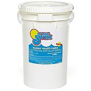 In The Swim 3 Inch 5-in-1 Super Multi-Tabs Chlorine Tablets for Sanitizing Pools - 9 Pounds