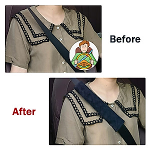 JUSTTOP 2-Pack Universal Car Seat Belt Pads Cover for A More Comfortable Driving, Seat Belt Shoulder Strap Covers Harness Pad for Car Interior Accessories(Black)