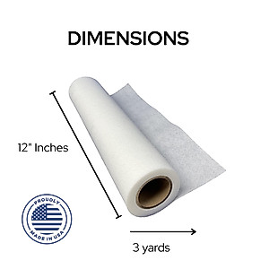 Fusible Fleece 12" x 3yd for Crafting, Quilting and Sewing