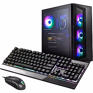MSI Aegis RS Gaming Desktop PC, Core i7-10700KF 8-Core, NVIDIA GeForce RTX 3080 10GB (64GB DDR4 RAM | 1TB PCIe SSD | 2TB HDD) Windows 10 Home Gamer PC Computer Bundle W/JTD Mouse Pad