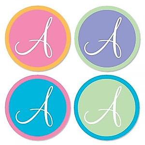 Initial Monogram Envelope Seal- Set of 48 Stickers