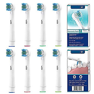 WuYan Toothbrush Heads for Oral B Electric Toothbrush, 8 Pack Replacement Toothbrush Heads,Compatible with Professional Care 1000 3000 5000 7000,Triumph,Advance Power etc
