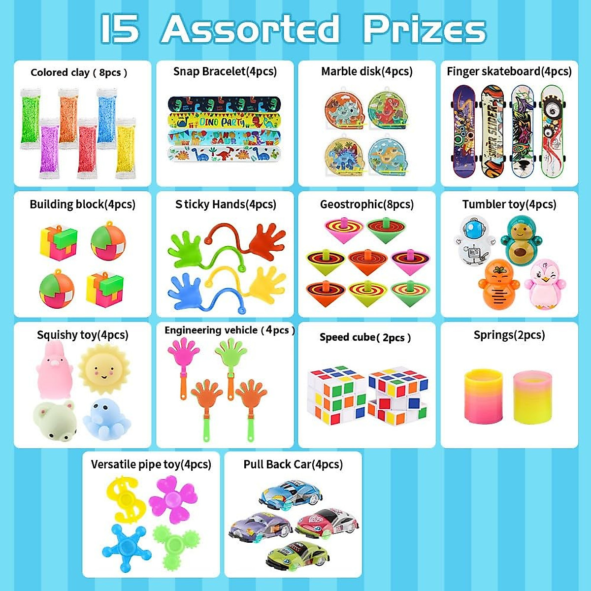 soi-meme 60 Pcs Party Favors Carnival Treasure Box Toys Classroom Prizes Small Mini Bulk Gifts Toys Pinata Easter Basket Stuffers for Kids Boys Girls , Goodie Bags Fillers for Kids Birthday Party