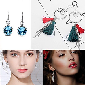 Earring Hooks White Gold Plated Hypoallergenic Ear Wires for DIY Jewelry Findings Unisex（200PCS, 100 Pairs）…