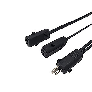 Fromann 47 Inches 2 Pin Splitter Lead Y Power Cable 2 Motors to 1 Power Supply for Electric Recliner and Lift Chairs