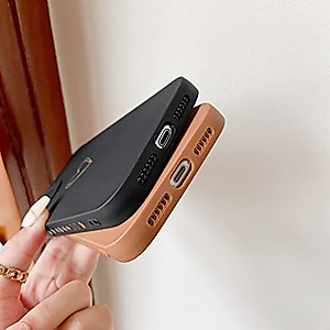 Qokey for iPhone 11 Case 6.1" 2019, Side&Back Cute Plated Love Heart with Anti-Fall Lens Cameras Cover Protection Soft TPU Shockproof Anti-Fingerprint Phone Cases for Women Girls Men - Black