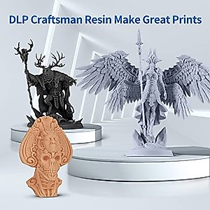 ANYCUBIC 3D Printer Resin, 365-405nm DLP UV-Curing Resin for Photon Ultra/Photon D2, High Precision and Fast Curing Craftsman Resin for DLP LCD SLA 3D Printing, 8K Capable (Grey, 1000g)