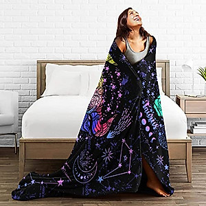 Taurus Constellation Blanket Zodiac Sign Throw Blanket Astrology Flannel Throw Blanket Constellation Gifts Blanket for Women Men 60"X50"