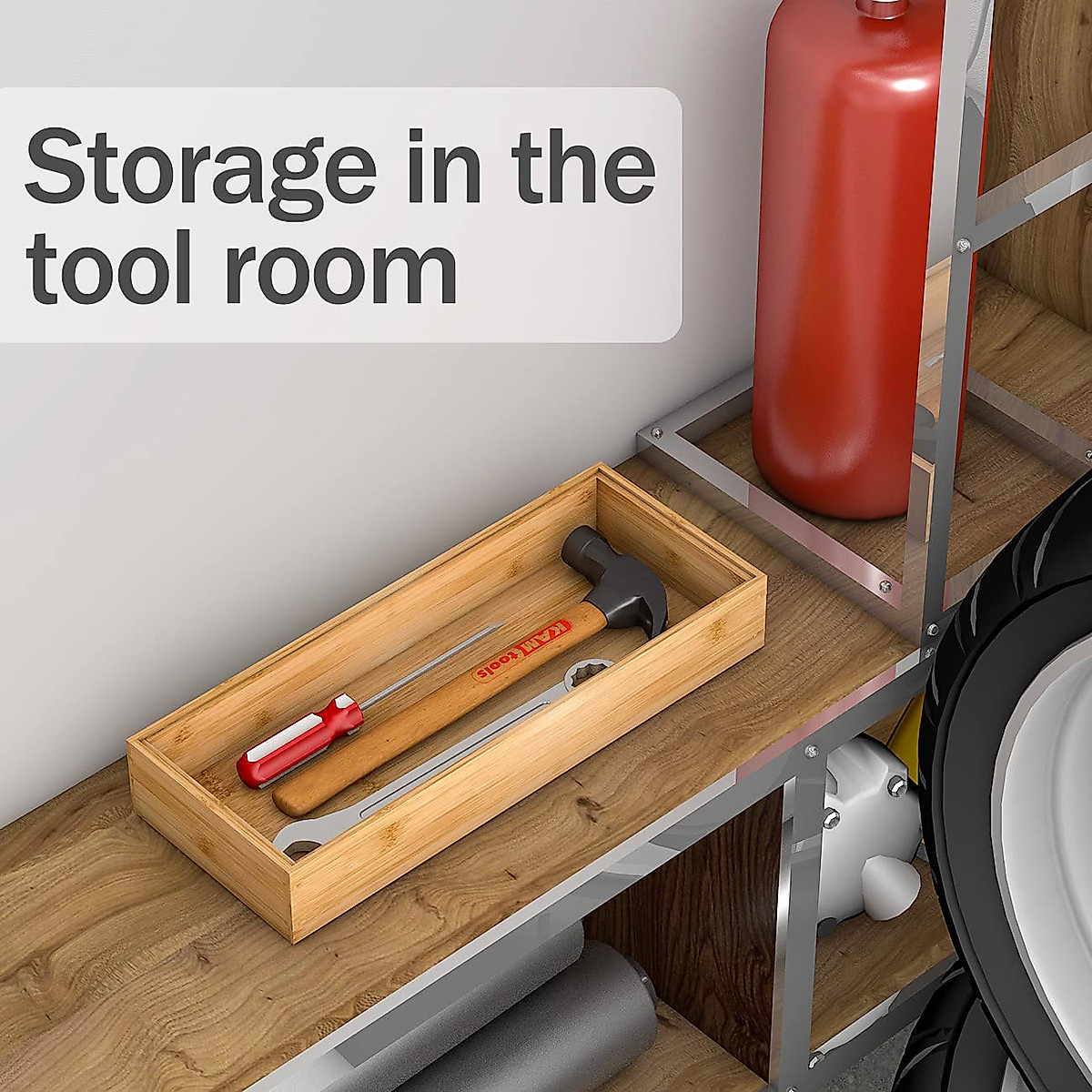 Utensil Organizer Silverware Drawer Organizer-Stackable Bamboo Flatware Caddy Cutlery Holder, Wooden Storage Boxes Tray for Bedroom,Office, Bathroom, Vanity & Garage Tool Organization(15"6"2.5")