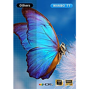 WANBO TT Portable Projector Netflix-Certified, Auto Focus Native 1080P 650 ANSI Home Video Projector with 5G WiFi and Bluetooth, 4K Dolby Audio Supported Smart Mini Projector,HDR10, Digital Zoom