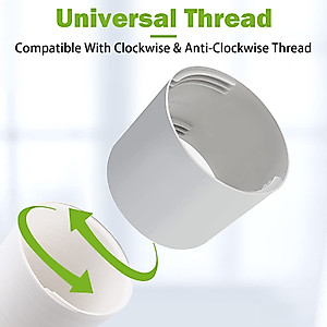 Portable AC Coupler 5.9 inch (150mm) Air Conditioner Accessories Exhaust Hose Coupler, Support Clockwise/Counter-Clockwise Thread, AC Hose Coupler Coupling Extension Connector