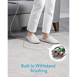 Anker USB C Cable, Powerline III USB-C to USB-C Cable 2.0(60W 10ft), USB C Fast Charging Cable for MacBook Pro 2020, iPad Pro 2020, Switch, Samsung Galaxy S20 Plus S9 S8 Plus, Pixel, and More (White)