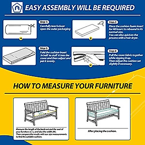 AAAAAcessories Outdoor/Indoor Bench Cushion for Patio Furniture Bench/Swing/Settee, 48 x 18 x 3 Inch, Rust