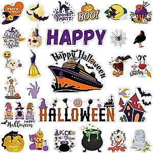 Leumoi 27 Pcs Halloween Cruise Door Magnets Decorations Funny Cruise Ship Door Magnets Magnetic Reusable Cruise Magnet for Halloween Cabin Door Ship Carnival Refrigerator Office Car Accessories