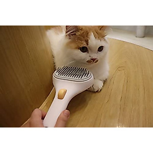 Cat Brush for Shedding Long or Short Haired Cats, Cat Brushes for Indoor Cats, DONOTU Self Cleaning Slicker Brush for Large Medium Small Dogs, Pets Grooming Tool, Removes Mats, Tangles and Loose Fur