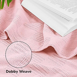 Utopia Bedding Dusky Pink 100% Cotton Blanket [Queen Size - 90x90 Inch] 350GSM Lightweight, Soft and Breathable Thermal Blanket for All Seasons