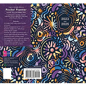 2024 Pocket Planner: Two-Year-Plus Monthly Pocket Calendar Planner (29-Month): August 2023 - December 2025, 6.5" x 3.5" - Groovy Galaxy