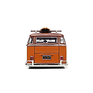 Jada Toys Disney Pixar Toy Story 1:24 Volkswagen T1 Bus Diecast Vehicle & 2.75" Woody Figure, Brown