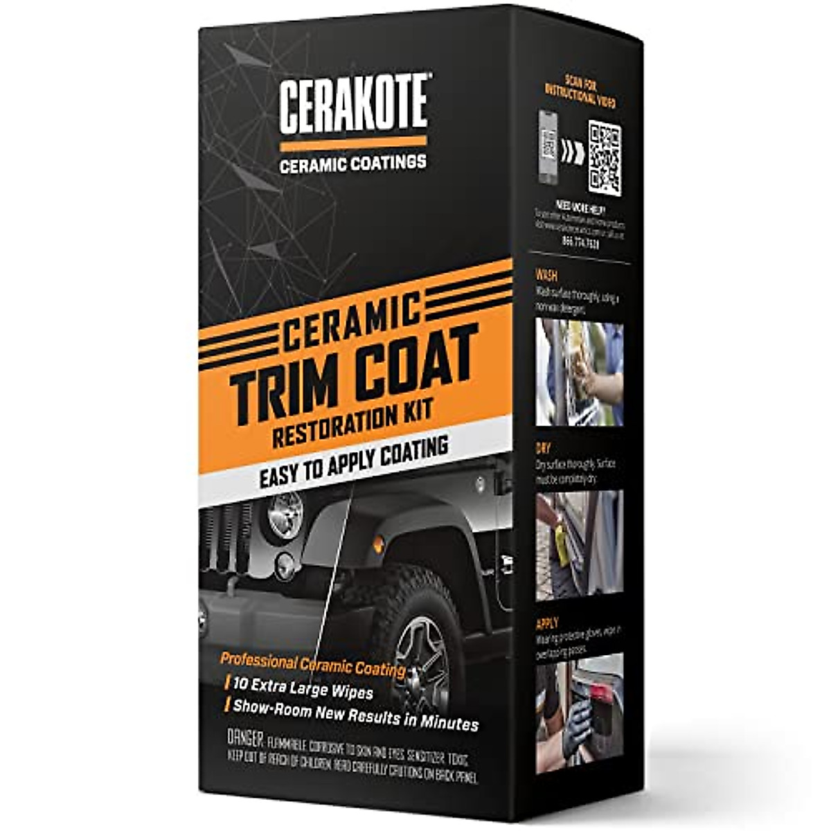 CERAKOTE® Ceramic Trim Coat Kit - Quick Plastic Trim Restorer - Guaranteed Restoration to Last Over 200 Washes – A Ceramic Coating, Not a Dressing