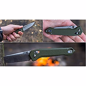 Firebird Ganzo FB7651-GR Pocket Folding Knife 440C Stainless Steel Blade G10 Anti-Slip Handle with Clip Hunting Fishing Camping Folder Outdoor EDC Knife (Green)