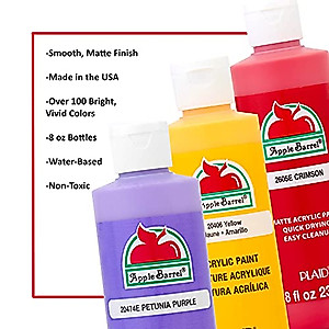 Apple Barrel Acrylic Paint in Assorted Colors (8 Ounce), 20404 Black- (Pack of 1)