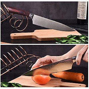SANDEWILY 5PCS Chef Knife Set - Ultra Sharp Japanese Knives with High Carbon Stainless Steel Blades and Ergonomic Pakkawood Handle in an Elegant Gift Box