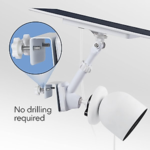 Wasserstein Gutter Mount for Google Nest Cam (Battery) & Solar Panel (Camera & Solar Panel NOT Included)