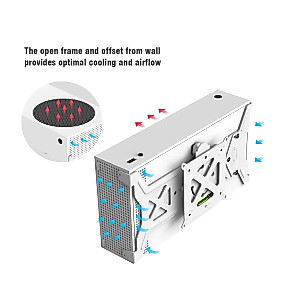 ElecGear Magnetic Wall Mount for Xbox Series S, Metallic Mount with Magnet and Built-in Spirit Level - Mount XSS Vertically, Horizontally or Under Desk