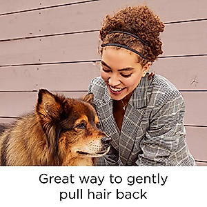 GOODY Women's Ouchless Thin Hair Flat Narrow Headwrap, Black, 6 Count