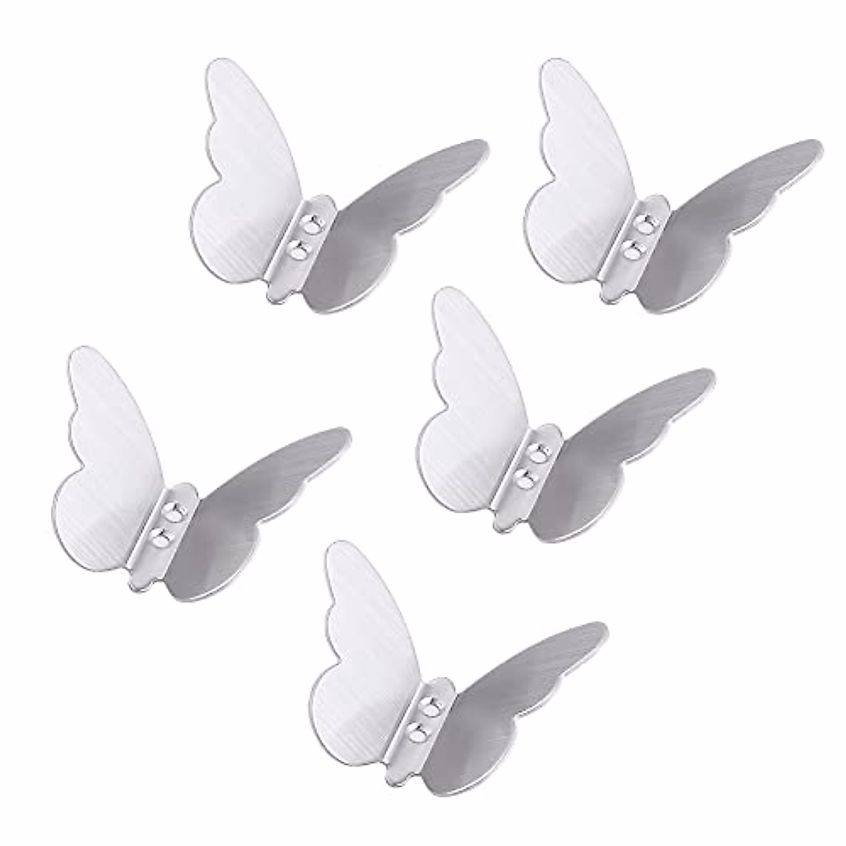 oAutoSjy 5pcs Butterfly Coat Hat Hooks Wall Mounted Metal Hooks Stainless Steel Bath Towel Hook Decorative Wall Animal Hooks Robe Hangers Home Decor Hanging Rack Hooks for Entryway Bedroom Bathroom
