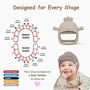 Baby Teething Toys by Komfy LilLove | Non-Toxic Infant Toys 0-6 6-12 Months | CPC Certified Teething Mitten | No Drop Teether for Baby Teething Relief | Baby teether Toys | Teething Pacifier