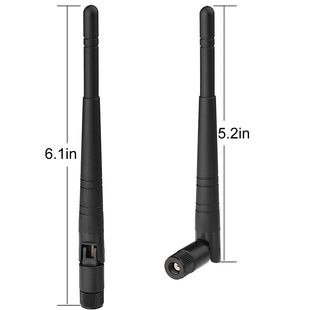 Eightwood 2.4GHz WiFi Antenna 5dBi RP-SMA Antenna 2pcs for WiFi Router PCI PCIe Network Card Wireless Range Extender