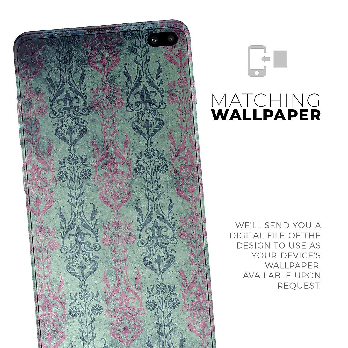 DesignSkinz Multicolor Grunge Tribal Pattern Protective Vinyl Decal Wrap Skin Cover Compatible with The Samsung Galaxy S20 (Screen Trim & Back Glass Skin)