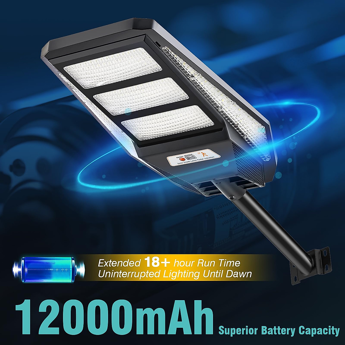 ZBLUXBZ 2 Pack Solar Street Lights Outdoor, 6500K LED Parking Lot Light with Dusk to Dawn, Motion Sensor, Remote Control - Illuminate Paths with Energy