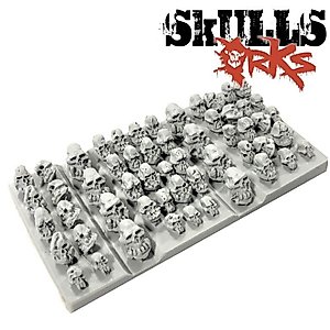 Green Stuff World for Models and Miniatures 21 Resin Ork Skulls 1387