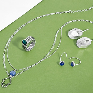 Silpada 'the Empowerment' Sterling Silver Lab-Created Emerald Ring, Size 7, Size 7