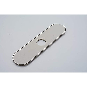 BWE Faucet Cover 10 Inch Deck Plate for 1 or 3 Hole Kitchen or Bathroom Sink Faucet Brushed Nickel Outside Escutcheon Plate Stainless Steel Plate Round Vessel Vanity Base Sink Hole Cover Round