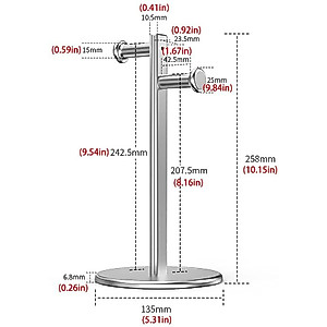 Headset Stand Aluminum Alloy Vertical Stand Desktop Headphone Holder Game Table Accessories Headset Stand 10.15 Inches High Headphone Stand (Color : Silver)