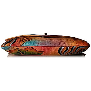 Anna by Anuschka womens Anna Anuschka, Handpainted Leather Envelope Clutch, Rose Safari Clutch, Rose Safari, One Size US