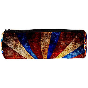 Stripes Grunge Pattern Pencil Bag Pen Case Stationary Case Pencil Pouch Desk Organizer Makeup Cosmetic Bag for School Office