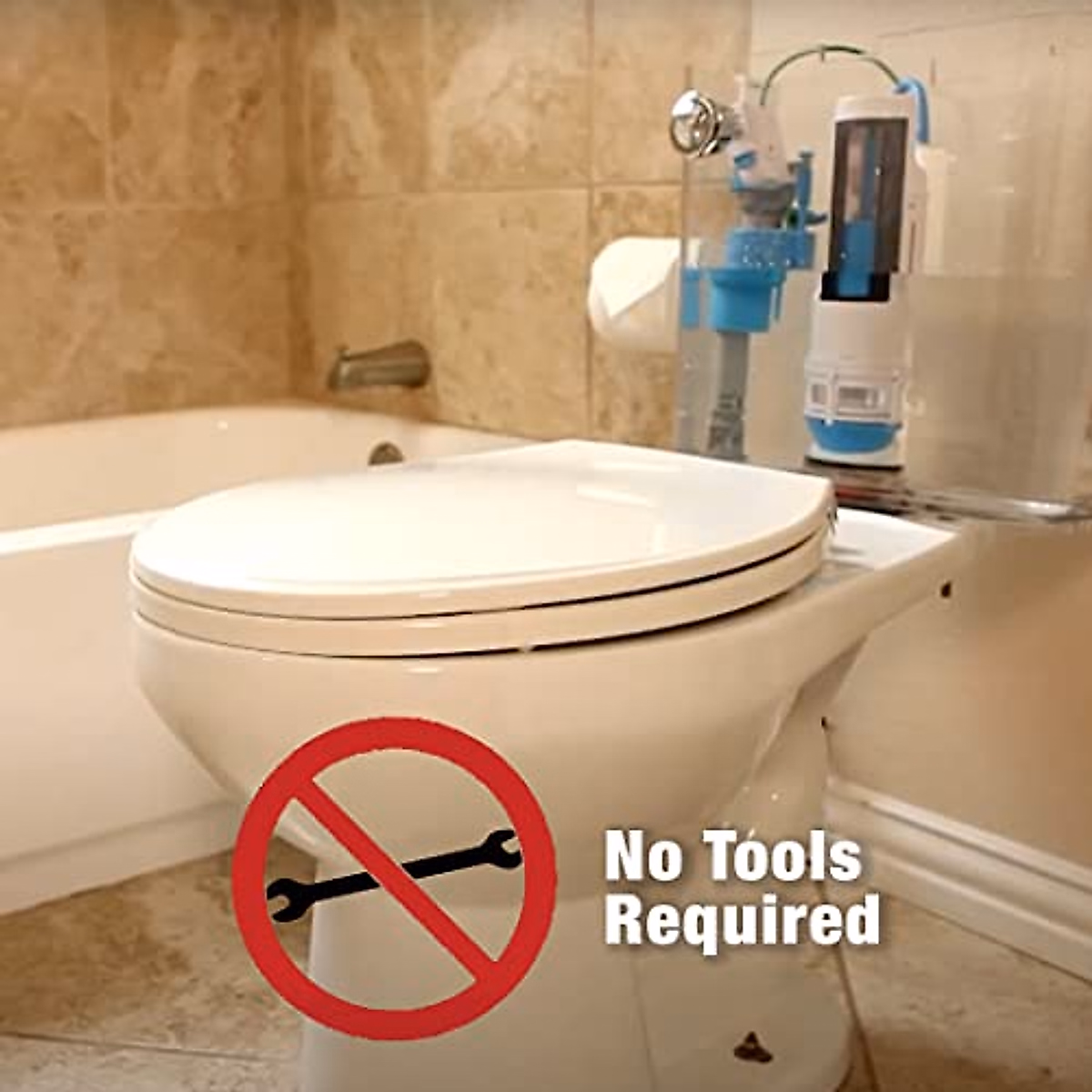 Danco HYR451T HyrdroRight Universal Water-Saving Toilet Repair Kit with Dual Flush Valve, Lever Handle, White, HYR451T