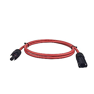HQST 5 Feet 12AWG Solar Extension Cable with Female and Male Connector Solar Panel Adaptor Kit Tool (5FT Red + 5FT Black)