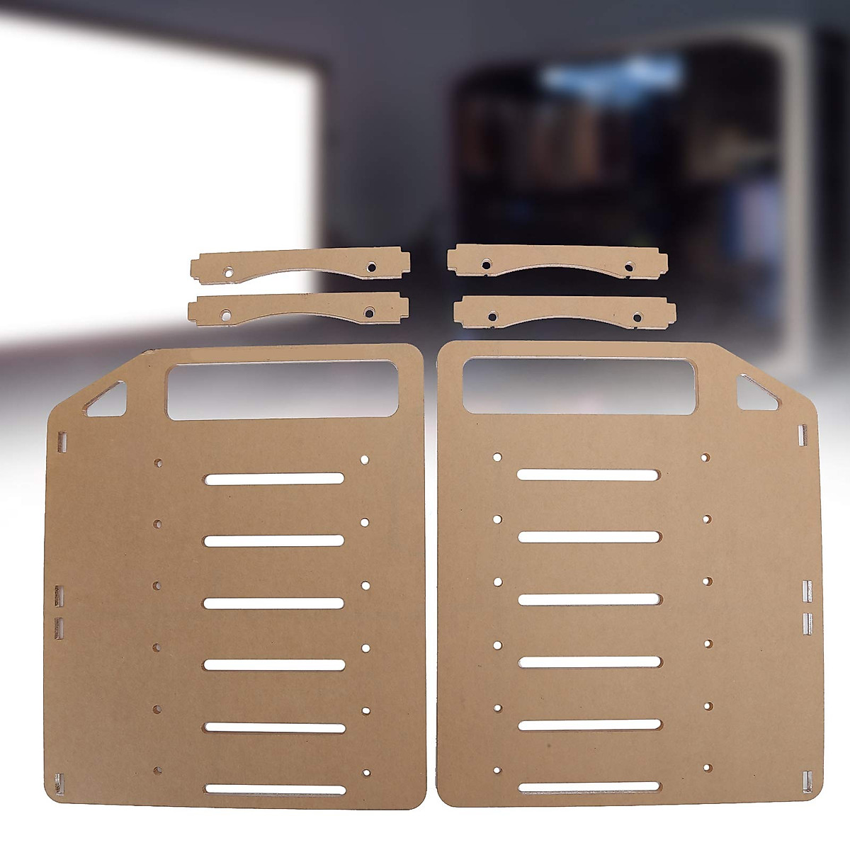 3.5in Hard Drive Bracket, Acrylic Hard Drive Bracket, DIY 3.5in Hard Disk Shelf HDD Transparent Cage, Support Fix Six 3.5 inch Hard Drives and Two 8cm Fans