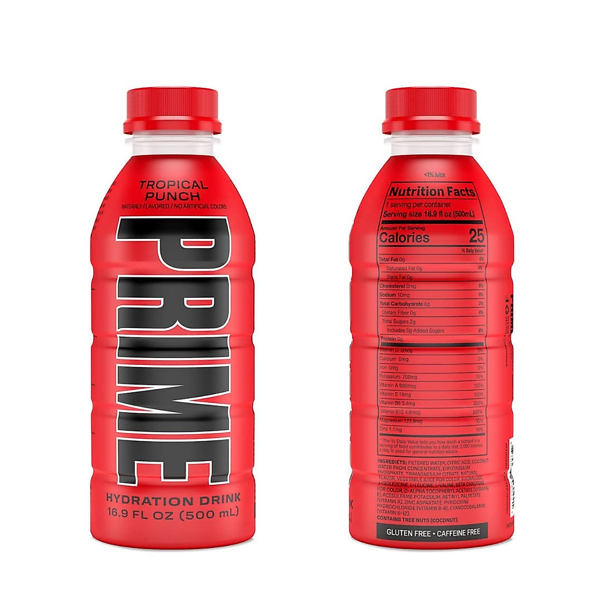 Prime Hydration Drink 6 Flavor Variety 12 Pack (2 of each flavor) Lemon Lime, Tropical Punch, Blue Raspberry, Orange, Grape & Ice Pop W/ Tip The Scales sticker