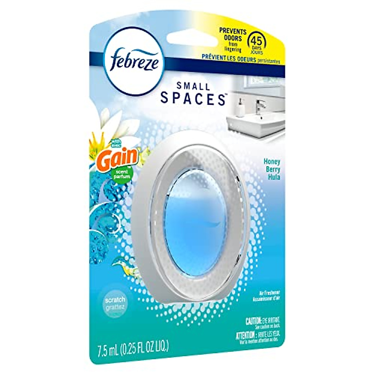 Febreze Small Spaces Air Freshener Gain Honey Berry Hula, 1 count (Pack of 3)