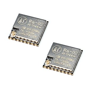 JESSINIE 2Pcs SX1278 LoRa Ra-02 Wireless Module 433MHz Ra-02 Spread Spectrum Wireless Module Serial Port Adapter 3.3V UART Interface with IPEX Connector