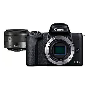 Canon EOS M50 Mark II + EF-M 15-45mm is STM Kit Black (Renewed)