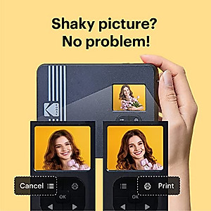 KODAK Mini Shot 3 Retro 4PASS 2-in-1 Instant Digital Camera and Photo Printer (3x3 inches) + 8 Sheets, Yellow