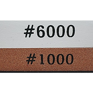 Mizu 1000 / 6000 Grit Premium Whetstone Knife Sharpening Stone Set, Ideal Sharpener for All Blades, Japanese Style Waterstone with Non Slip Bamboo Base, Includes Angle Guide & Instructions